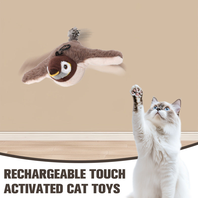 Rechargeable Touch Activated Cat Toys with Realistic Sounds Effects ...
